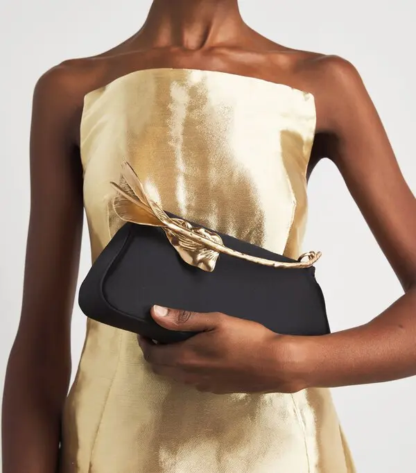 Cult Gaia Mini Silk-satin Calla Top-handle Bag