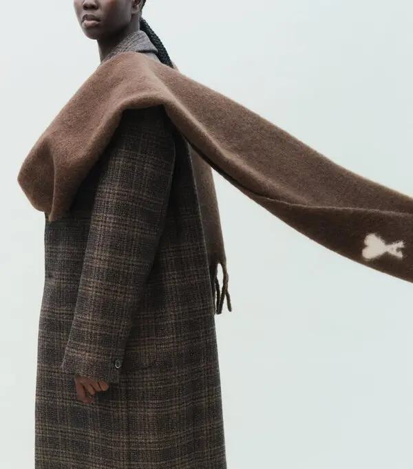 AMI Paris Alpaca-blend De Coeur Scarf