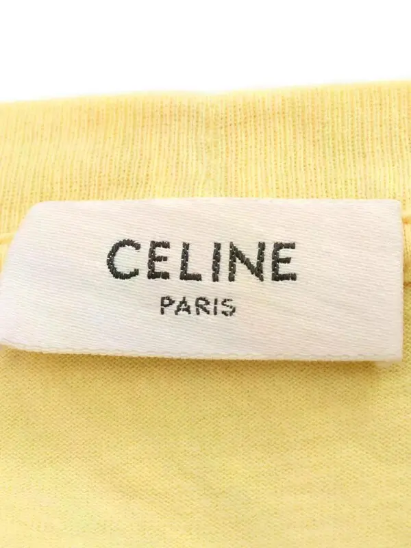 Celine 2010s Logo-print Cropped T-shirt