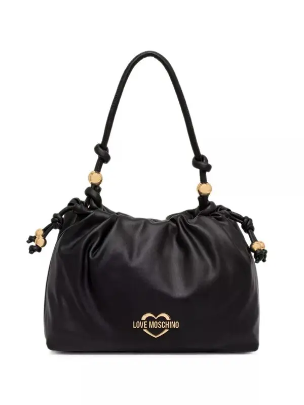 Moschino Bead-embellished Ruched Tote Bag - Black