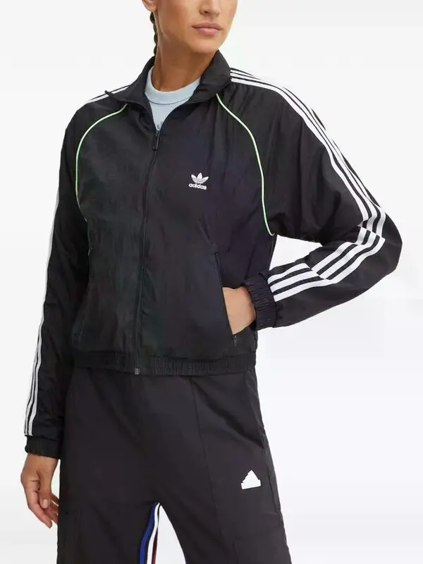 Adidas Side-stripe Zip-up Sweatshirt