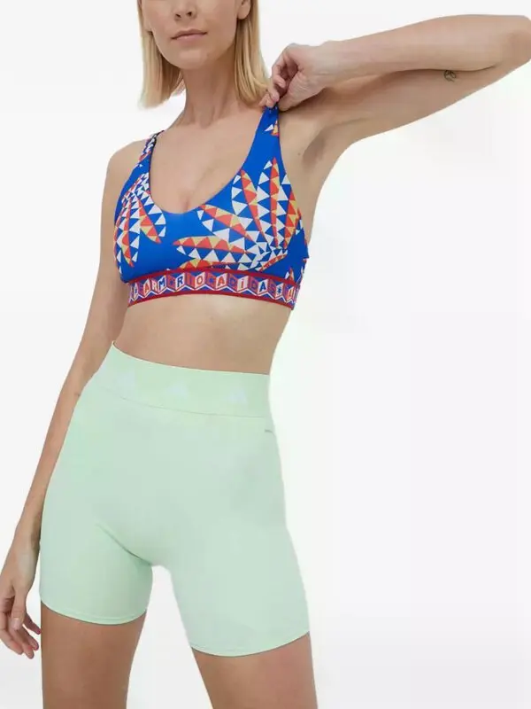 Adidas X Farm Rio Graphic-print Bra