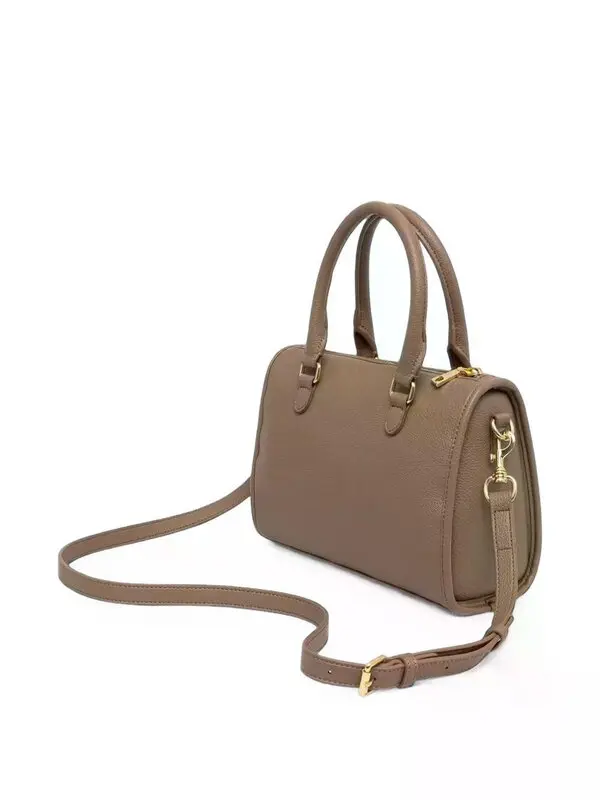 Moschino Logo-plaque Pebbled-effect Tote Bag