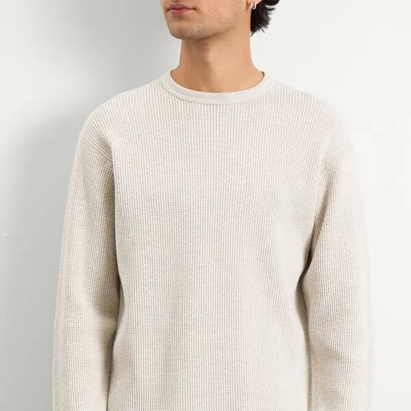 BEAMS Waffle Crew Neck Sweatshirt