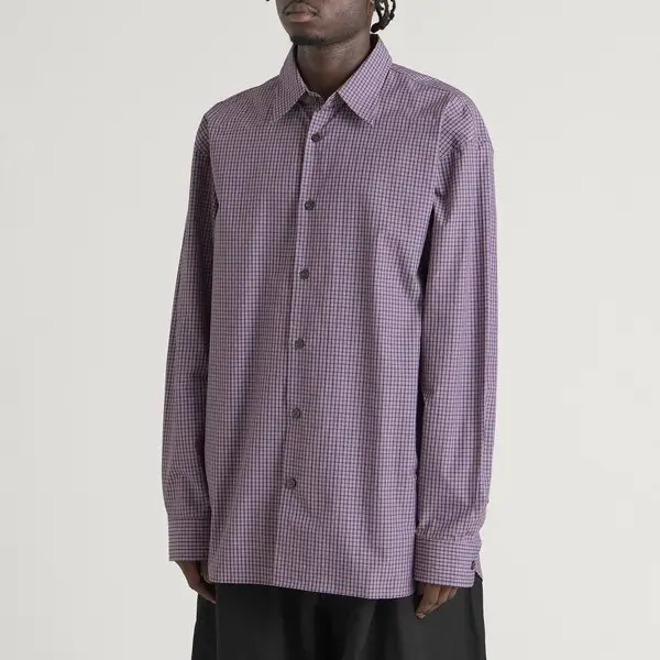 Dries Van Noten Croom Micro Check Cotton Shirt