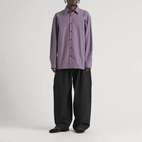 Dries Van Noten Croom Micro Check Cotton Shirt