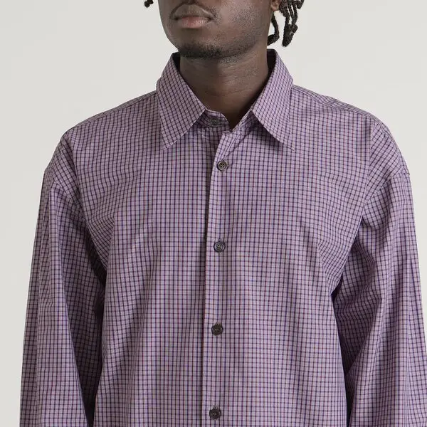 Dries Van Noten Croom Micro Check Cotton Shirt