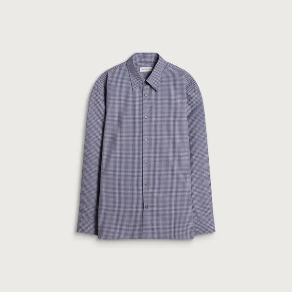 Dries Van Noten Croom Micro Check Cotton Shirt
