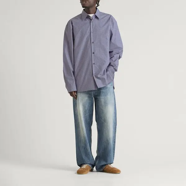 Dries Van Noten Croom Micro Check Cotton Shirt