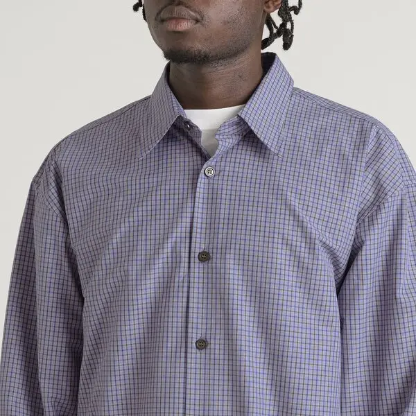 Dries Van Noten Croom Micro Check Cotton Shirt