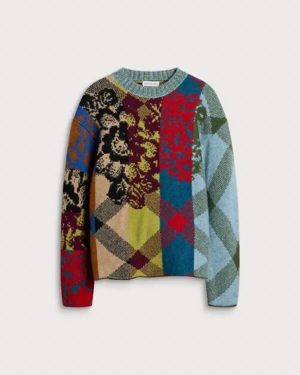 Dries Van Noten Matadi Patchwork Jumper In | Size: | Wool/polyamide | End Clothing - Multicolor