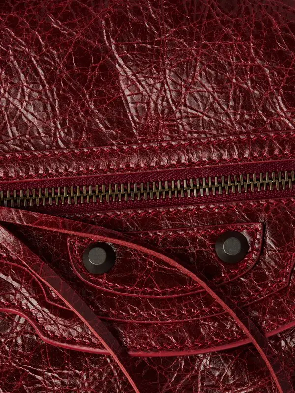 Balenciaga Le City Leather Clutch - Red
