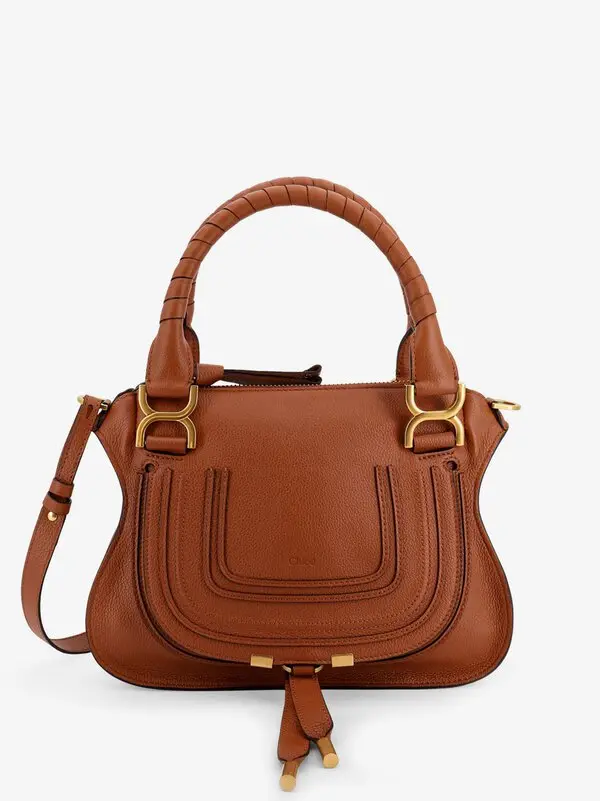 Chloé Marcie Small Leather Shoulder Bag - Brown