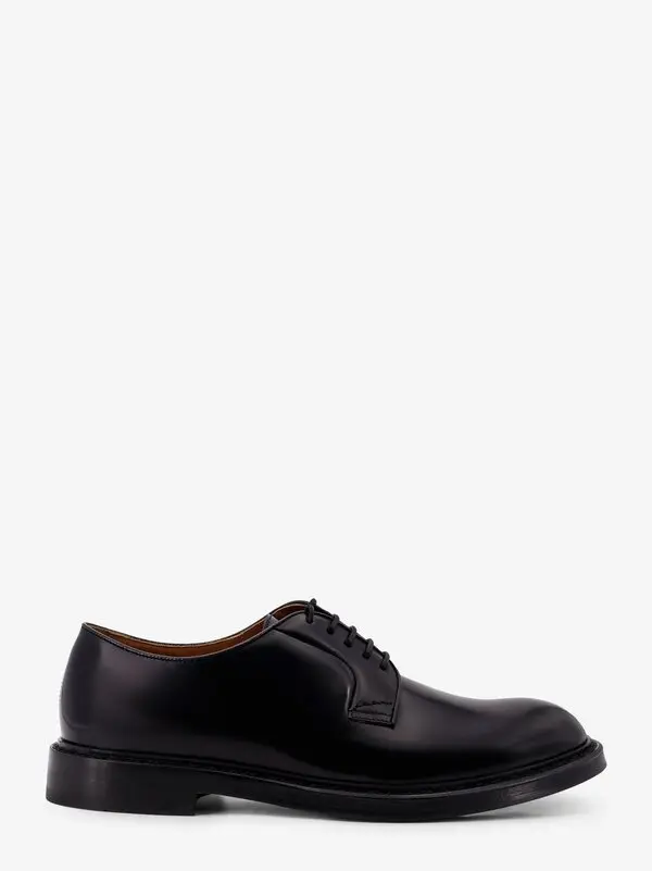 DOUCAL'S Derby Leather Lace Up Shoe - Black
