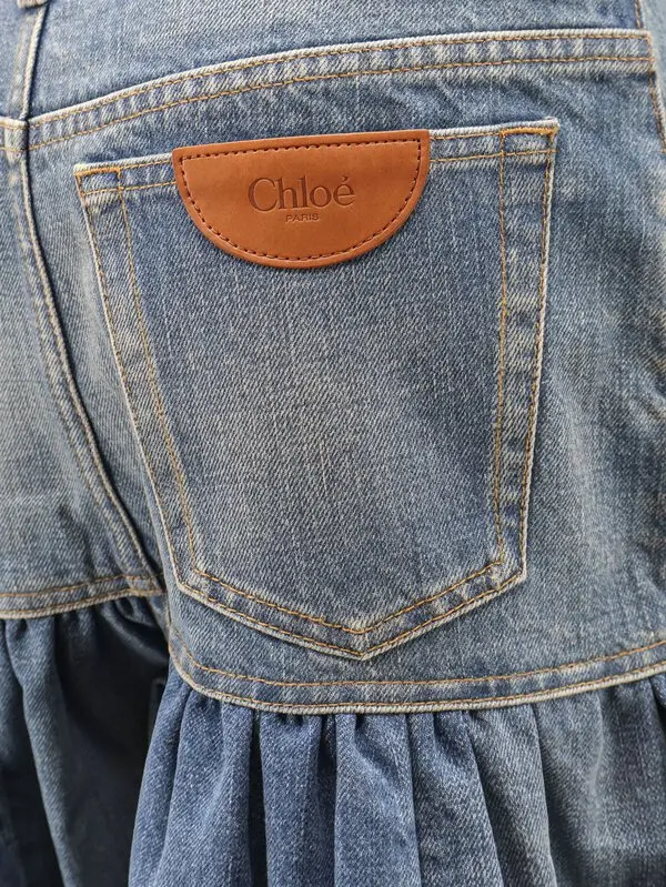 Chloé Lightweight Cotton Denim Fabric Skirt/trousers