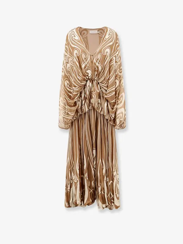 Zimmermann Motum Burnout Bubble Gown Silk Dress