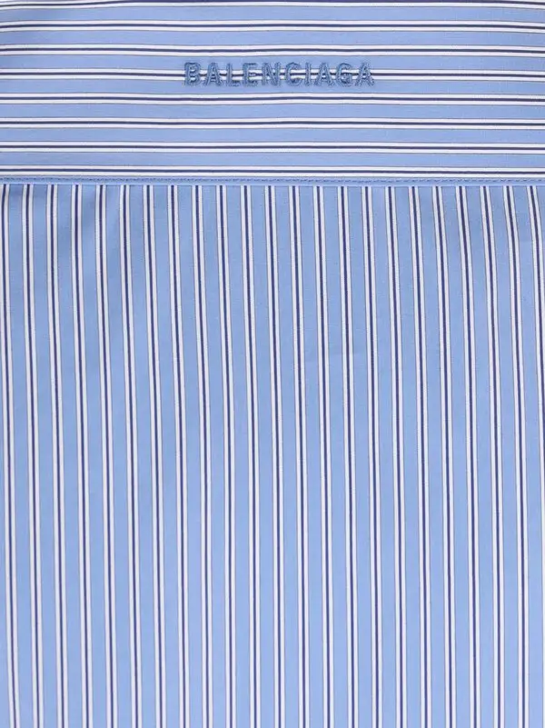 Balenciaga Oversized Cotton Stole Shirt - Blue