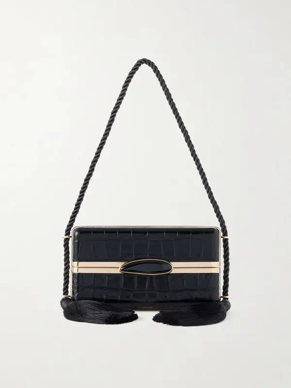 Simkhai Roma Croc-effect Leather Shoulder Bag