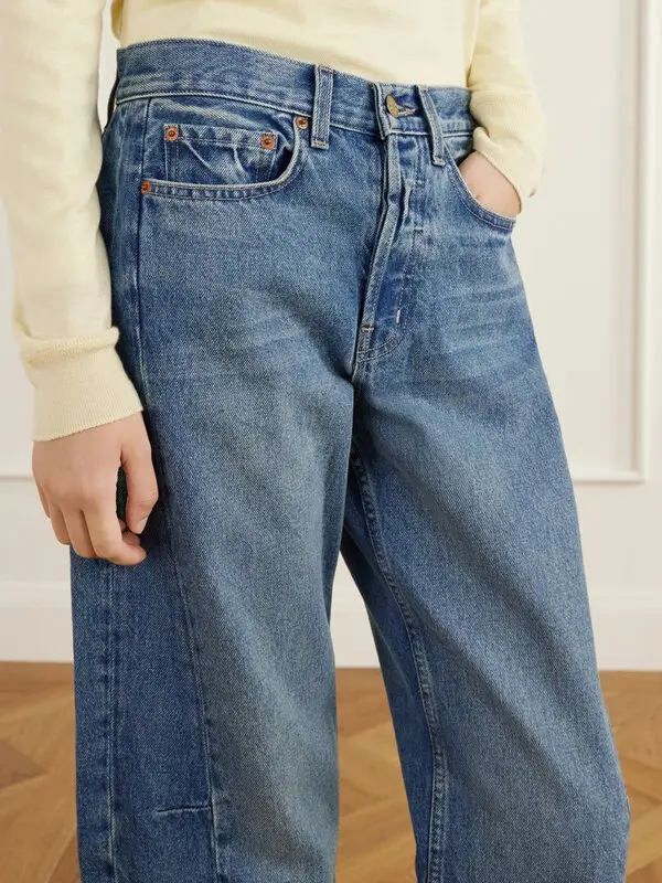 B Sides Slim Lasso High-rise Wide-leg Jeans