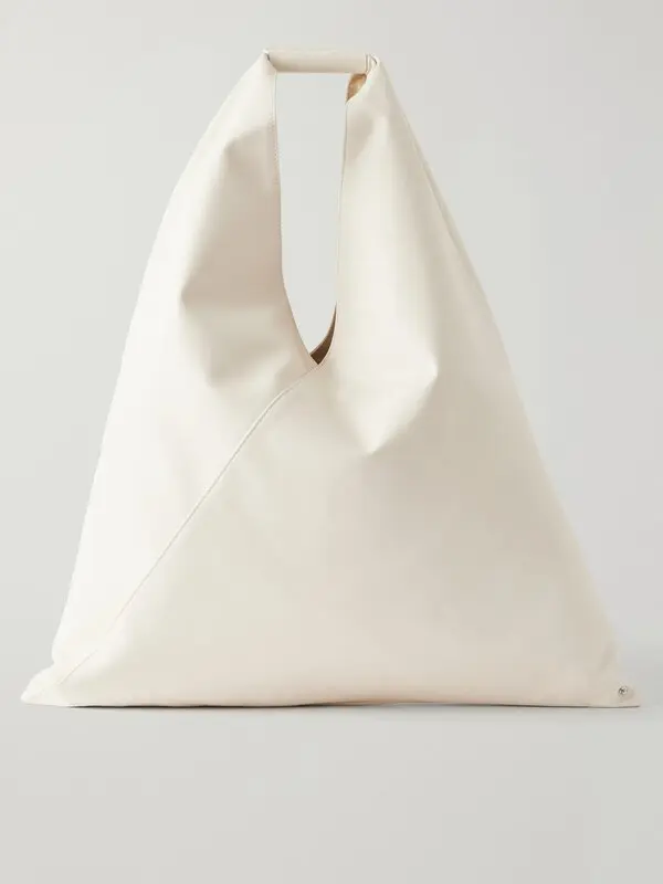 MAISON MARGIELA Japanese Leather-trimmed Vegan Material Tote - Neutrals