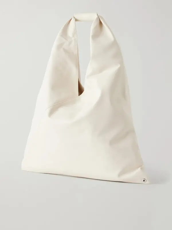 MAISON MARGIELA Japanese Leather-trimmed Vegan Material Tote - Neutrals