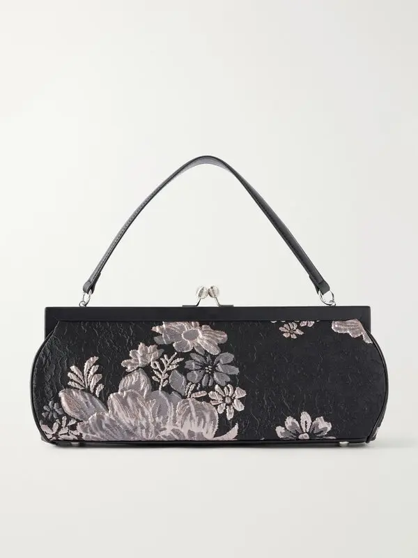 Anna Sui Arcadia Floral-brocade Clutch