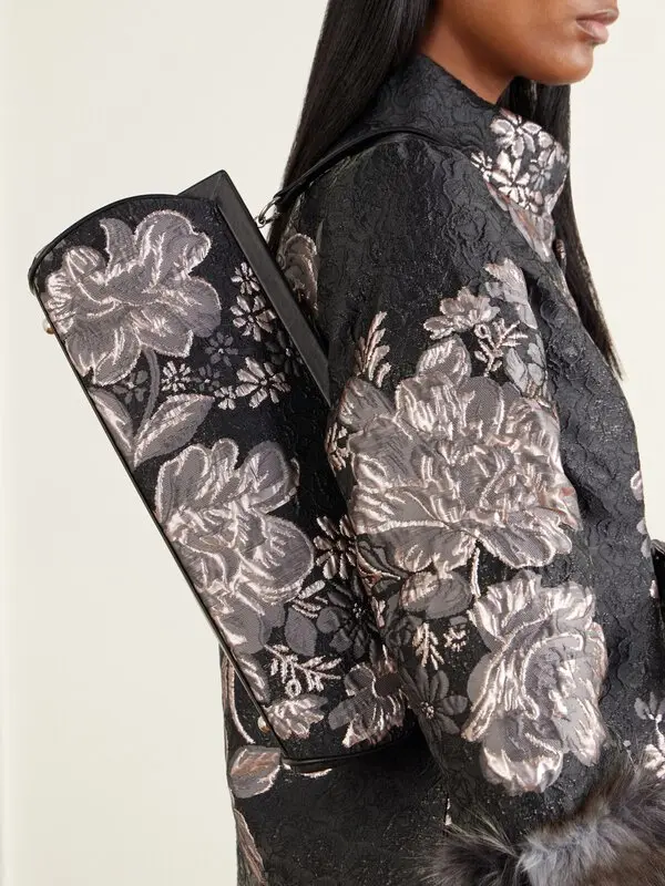 Anna Sui Arcadia Floral-brocade Clutch
