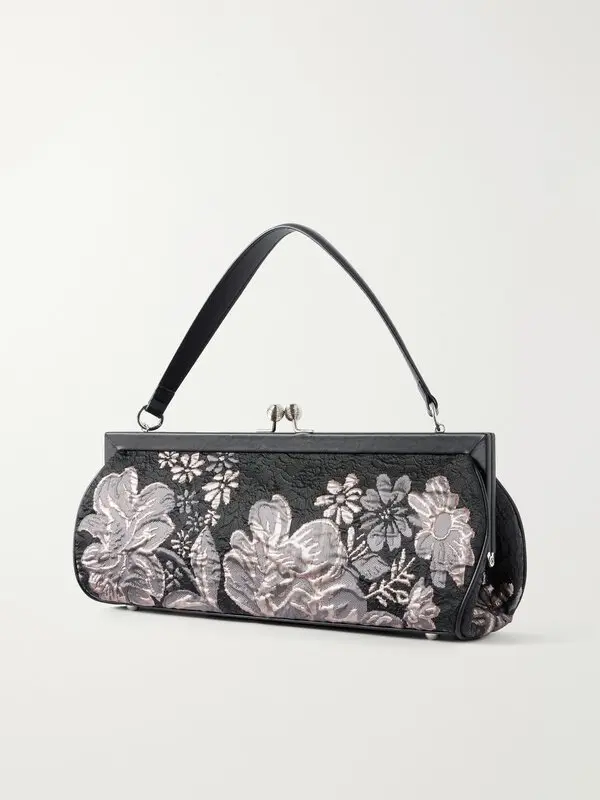 Anna Sui Arcadia Floral-brocade Clutch