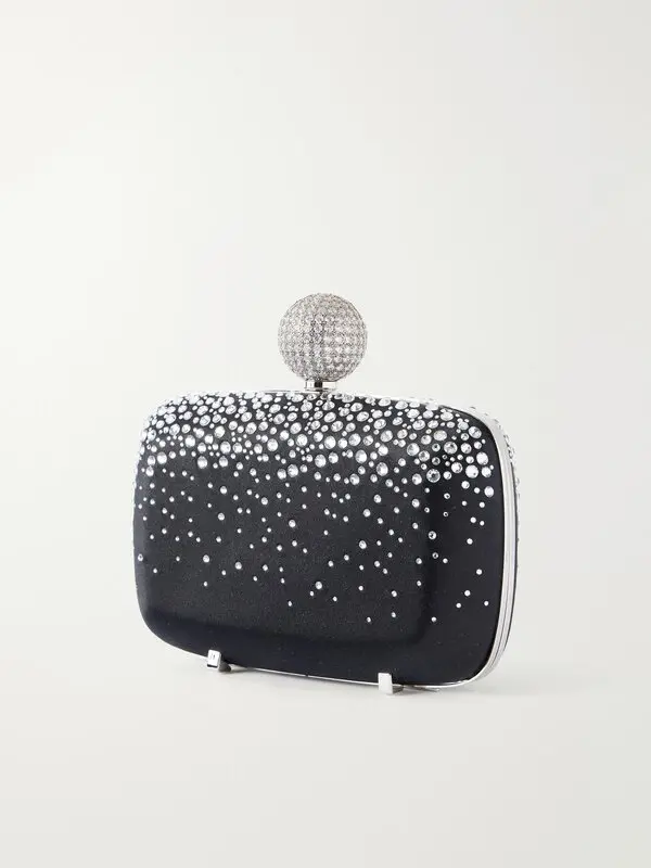 ROGER VIVIER Marlene Embellished Satin Clutch