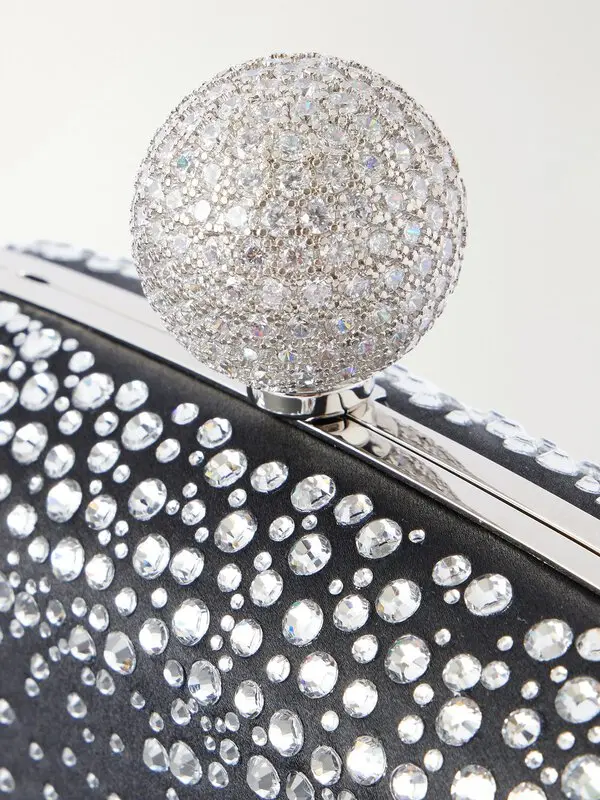 ROGER VIVIER Marlene Embellished Satin Clutch