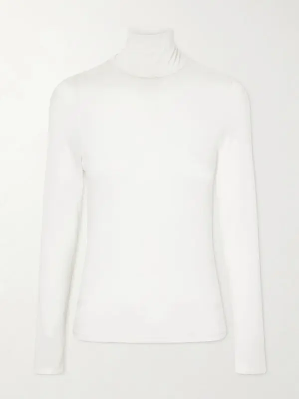 NILI LOTAN Keria Stretch-jersey Turtleneck Top