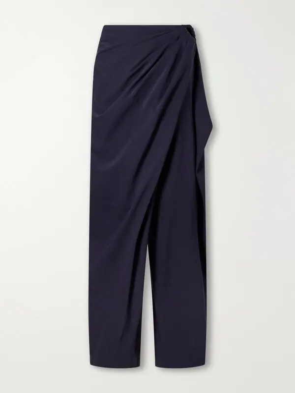 JW Anderson Cotton-drill Wide-leg Wrap Pants - Blue