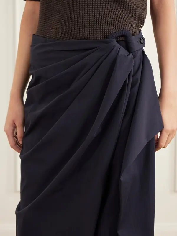 JW Anderson Cotton-drill Wide-leg Wrap Pants