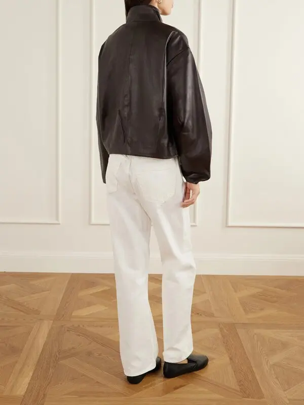 ST. AGNI Cocoon Leather Jacket
