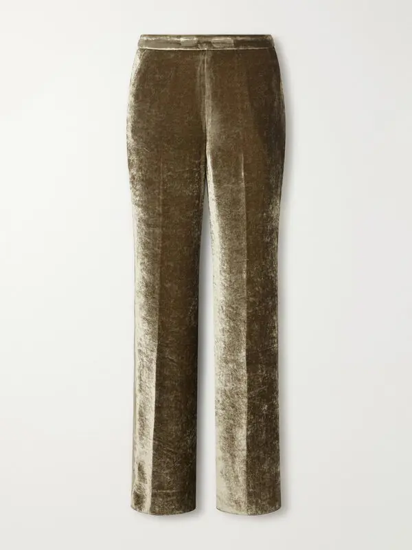 Etro Velvet Straight-leg Pants