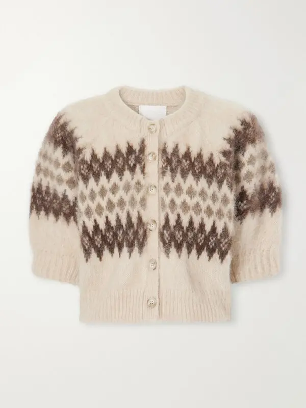 Citizens Of Humanity Molly Brushed Alpaca And Wool-blend Cardigan - Neutrals