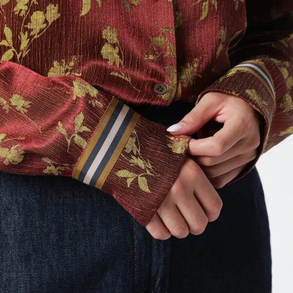 Dries Van Noten Rust-colored Jacquard Shirt