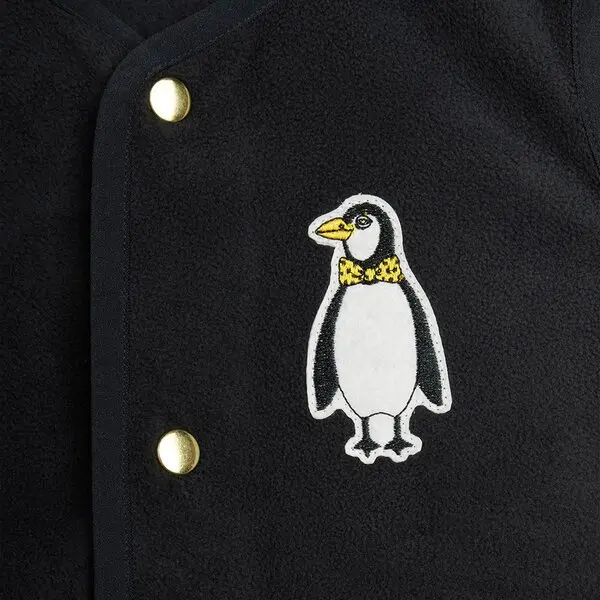 MINI RODINI Microfleece Vest With Penguin Patch
