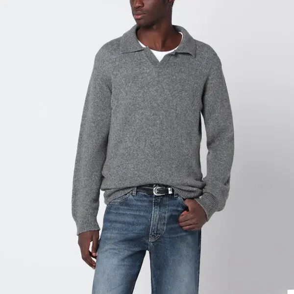ROBERTO COLLINA Mélange Wool Sweater - Grey