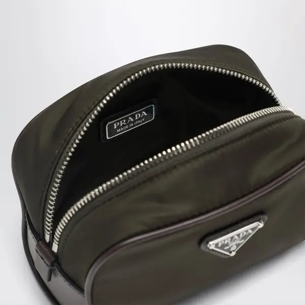 Prada Camouflage Speedrock Pouch In Re-nylon And Leather