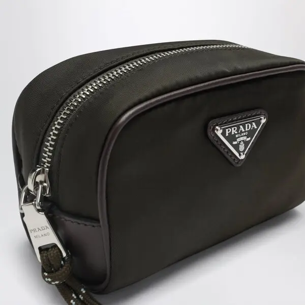Prada Camouflage Speedrock Pouch In Re-nylon And Leather