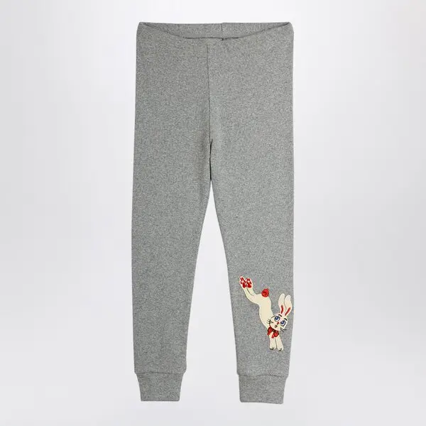 MINI RODINI Mélange Cotton-blend Leggings