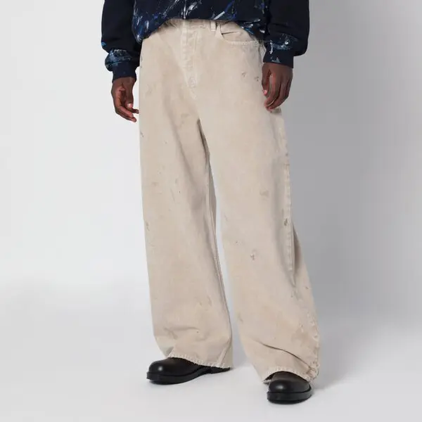Balenciaga Distressed Jeans With Ripped Details