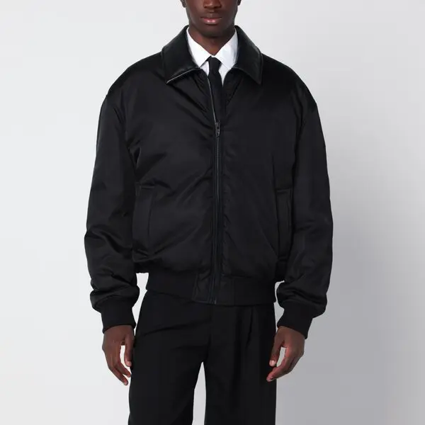 Balenciaga Zip-up Bomber Jacket In Cotton Blend