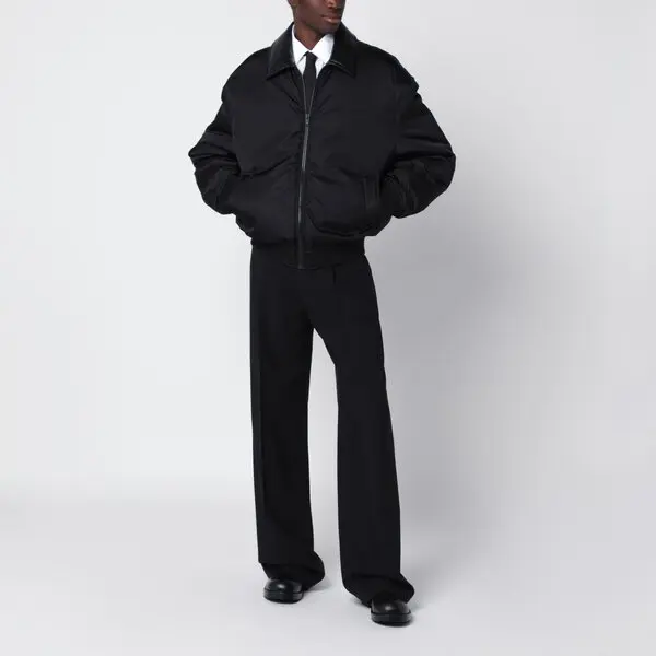 Balenciaga Zip-up Bomber Jacket In Cotton Blend
