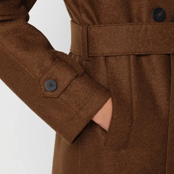 Harris Wharf London Biscuit Belted Wool Coat