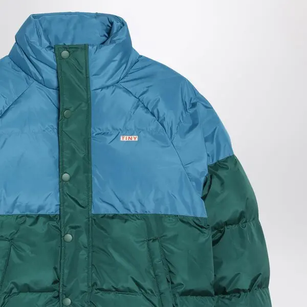 TINYCOTTONS Green/light Blue Colour-block Down Jacket