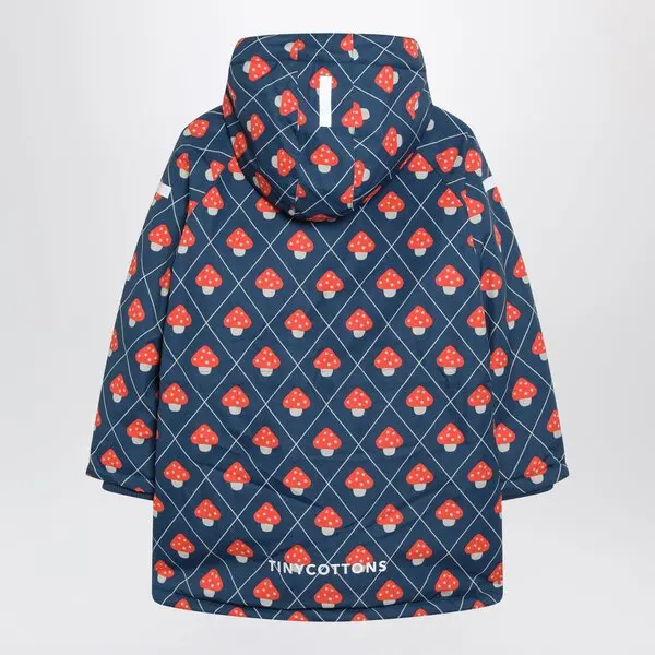 TINYCOTTONS Blue/red Padded Jacket With Mushroom Print