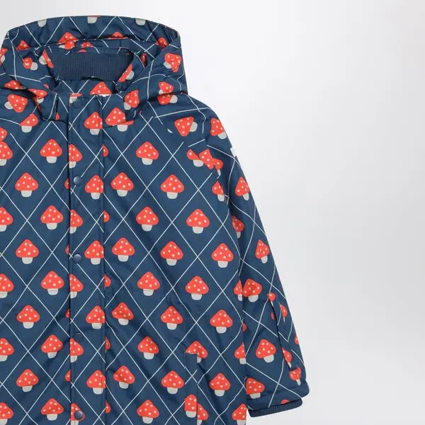 TINYCOTTONS Blue/red Padded Jacket With Mushroom Print