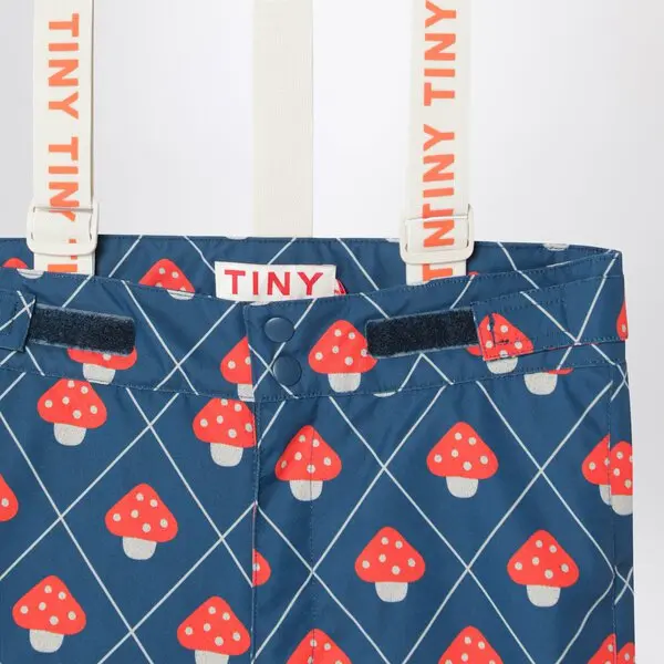 TINYCOTTONS Blue/red Ski Trousers With Mushroom Print